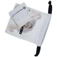 China Customized Cotton Muslin Drawstring Bag With Ribbon for Jewelry Packaging Solution for sale
