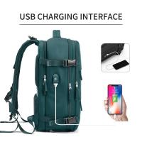 China Waterproof Anti-theft Custom Nylon Polyester Travel Bag Laptop Business Hiking Backpack with USB Charging Port for sale