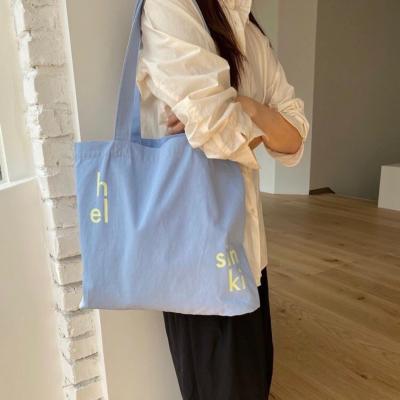 China Customized Logo Printed 100% Organic Cotton Large Tote Bag for Bulk Reusable Shopping for sale