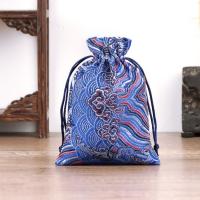 China Customized Color Chinese Style Brocade Drawstring Bag for Customized Logo Jewelry Pouch for sale
