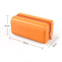 China Daily Life Custom Logo Square Silicone Makeup Bag with Waterproof Design and Material for sale