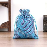 China Customized Color Chinese Style Brocade Drawstring Bag for Customized Logo Jewelry Pouch for sale