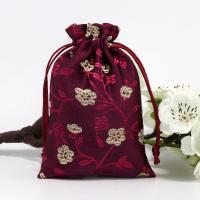 China Customized Color Chinese Style Brocade Drawstring Bag for Customized Logo Jewelry Pouch for sale
