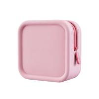 China Daily Life Custom Logo Square Silicone Makeup Bag with Waterproof Design and Material for sale