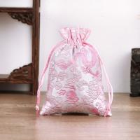 China Customized Color Chinese Style Brocade Drawstring Bag for Customized Logo Jewelry Pouch for sale