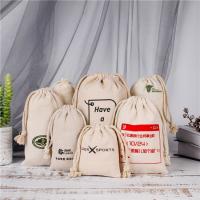 China Customized Cotton Drawstring Bag with Cartoon Pattern and Customized Logo for sale