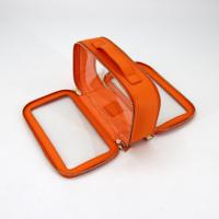 China Small Waterproof Travel PU Leather Toilet Bag with Customized Color PVC Makeup Case for sale