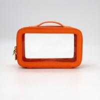 China Small Waterproof Travel PU Leather Toilet Bag with Customized Color PVC Makeup Case for sale