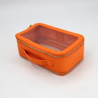 China Small Waterproof Travel PU Leather Toilet Bag with Customized Color PVC Makeup Case for sale