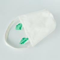 China Custom Logo Linen Round Bottom Portable Rabbit Ear Easter Basket Bag with and Newest Style for sale