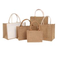 China Accepable OEM/ODM Jute Bag With Custom Logo for Reusable Eco Friendly Shopping at Beach for sale