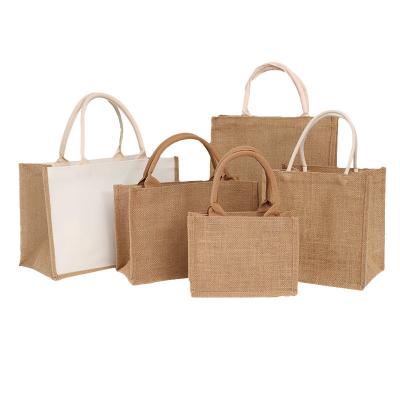 China Accepable OEM/ODM Jute Bag With Custom Logo for Reusable Eco Friendly Shopping at Beach for sale