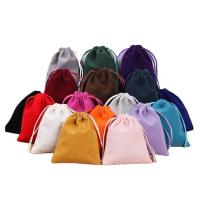 China Colorful Velvet Drawstring Pouches for Custom Jewelry Packaging and Display for sale