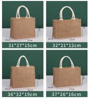 China Accepable OEM/ODM Jute Bag With Custom Logo for Reusable Eco Friendly Shopping at Beach for sale