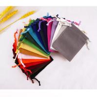 China Colorful Velvet Drawstring Pouches for Custom Jewelry Packaging and Display for sale