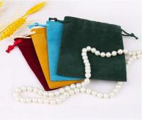 China Colorful Velvet Drawstring Pouches for Custom Jewelry Packaging and Display for sale