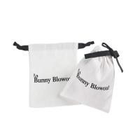 China Custom Logo Cotton Drawstring Bag for Easy Storage of Eyeglasses and Digital Products for sale