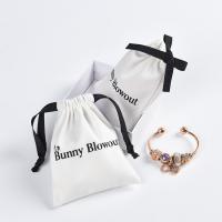 China Custom Logo Cotton Drawstring Bag for Easy Storage of Eyeglasses and Digital Products for sale
