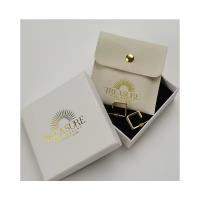 China Print Logo Jewellery Package Microfiber Snap Button Pouch Bags with Insert Pad/Card for sale