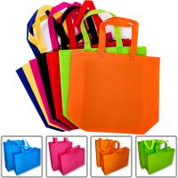 China Colorful Tote Shopping Non Woven Bag with Custom Logo Printing and Polyester Lining for sale