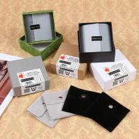 China Print Logo Jewellery Package Microfiber Snap Button Pouch Bags with Insert Pad/Card for sale