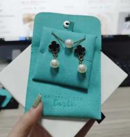 China Print Logo Jewellery Package Microfiber Snap Button Pouch Bags with Insert Pad/Card for sale