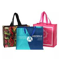 China Medium Size Curved Corners Tote Bag in Laminated Non Woven Material for Custom Shopping for sale
