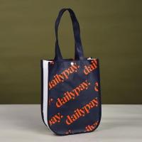 China Medium Size Curved Corners Tote Bag in Laminated Non Woven Material for Custom Shopping for sale