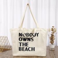 China Medium Size Reusable Canvas Shopping Bags with Customized Print Design for sale