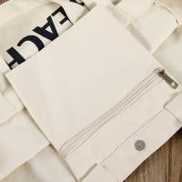 China Medium Size Reusable Canvas Shopping Bags with Customized Print Design for sale