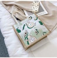 China 2024 Korean Ins Simple Student Cartoon Canvas Handbags Ladies Mini Tote Bags For Girls for sale
