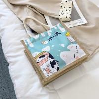 China 2024 Korean Ins Simple Student Cartoon Canvas Handbags Ladies Mini Tote Bags For Girls for sale
