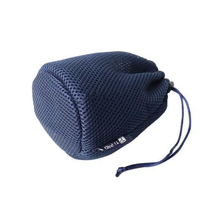 China Customized Color Round Bottom Mini Drawstring Bag for Headphone and Data Cable Storage for sale