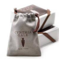 China Design Small Luxury Dust Velvet Jewelry Drawstring Pouch Packing Bag And Box With Logo for sale