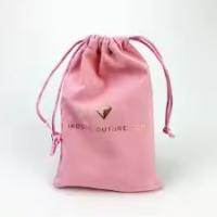 China Design Small Luxury Dust Velvet Jewelry Drawstring Pouch Packing Bag And Box With Logo for sale