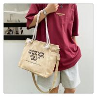 China Unisex Waterproof Luxury Canvas Corduroy Tote Bag for Customized Color Daily Life for sale