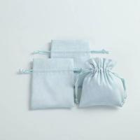 China Acceptable OEM/ODM Custom Light Blue Velvet Drawstring Bag for Jewelry Organization for sale
