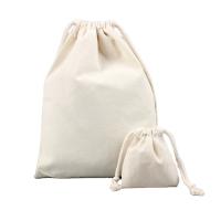 China Custom Logo Cotton Drawstring Bag for Reusable Eco Friendly Packaging in Small Size for sale