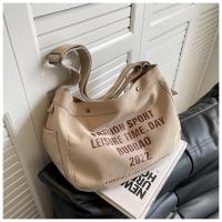 China Polyester Lining Material Large Capacity One Shoulder Crossbody Canvas Bag for Ladies for sale