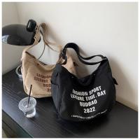 China Polyester Lining Material Large Capacity One Shoulder Crossbody Canvas Bag for Ladies for sale