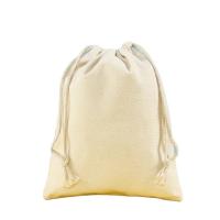 China Custom Logo Cotton Drawstring Bag for Reusable Eco Friendly Packaging in Small Size for sale