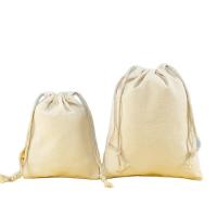 China Custom Logo Cotton Drawstring Bag for Reusable Eco Friendly Packaging in Small Size for sale