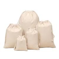 China Custom Logo Cotton Drawstring Bag for Reusable Eco Friendly Packaging in Small Size for sale