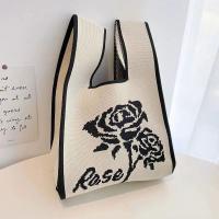 China Handled Logo Customized Logo Popular Women Shopping Handbag Custom Polyester Woven Bag Min for sale