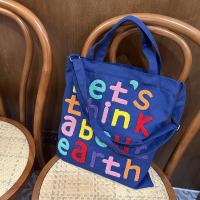 China Colorful Embroidery Letter Canvas Shoulder Bag A Functional and Fashionable Choice for sale