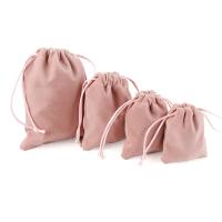 China Jewelry Pouch in Luxury Style with Custom Printed Logo and Gold String for sale