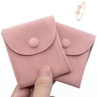 China Custom Bracelet Packaging Jewelry Pouch Gift Envelope Microfiber Bag Customized Logo for sale