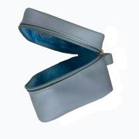 China Fashionable Large Makeup Bag Waterproof Leather Toiletry Bag Big Flat Portable Inner Pockets Custom Cosmetic Bag For Women for sale