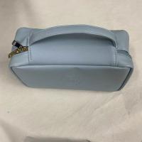 China Fashionable Large Makeup Bag Waterproof Leather Toiletry Bag Big Flat Portable Inner Pockets Custom Cosmetic Bag For Women for sale