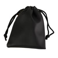 China Custom Gold PU Leather Drawstring Cosmetic Packaging Pouch for Medium Size Gifts for sale
